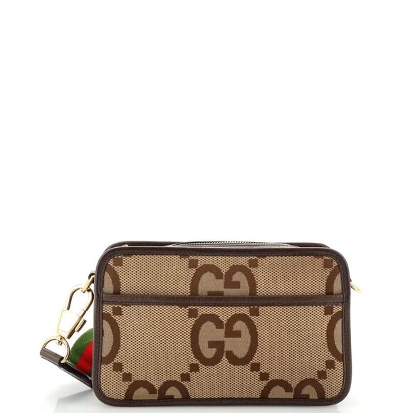 Gucci | Bags | Gucci Camera Bag Jumbo Gg Canvas Mini Brown | Poshmark